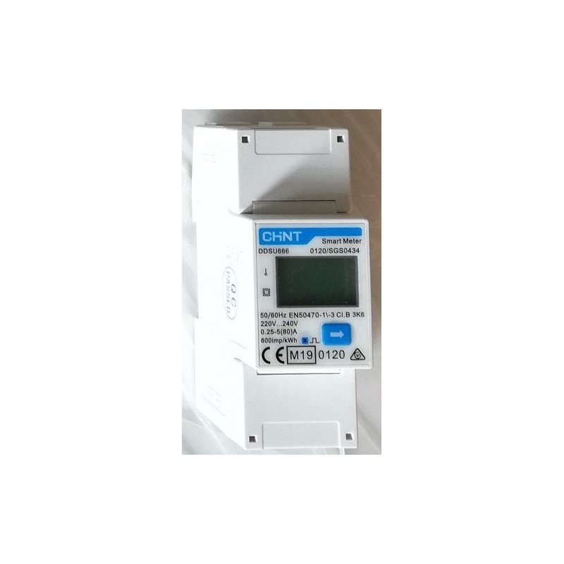 Vatímetro Meter Chint Monofásico DDSU666 compatible con SAJ R5 y H1